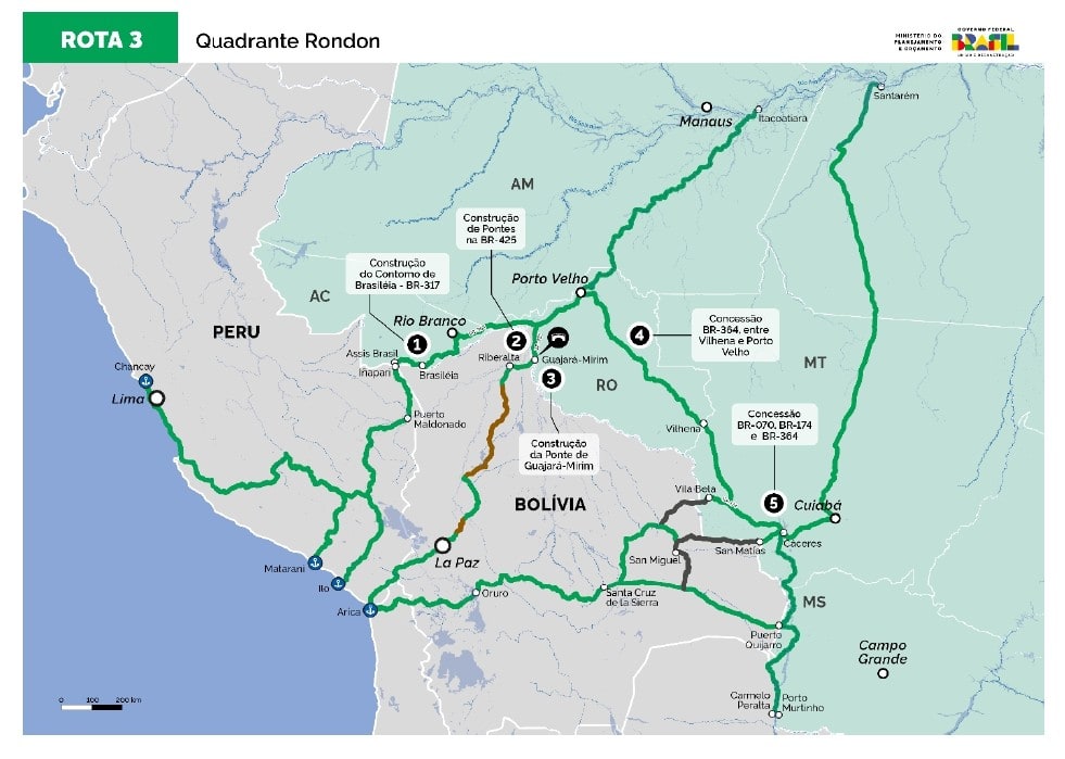 Rota Quadrante Rondon e outras rodovias de acesso ao Pacífico vão ...